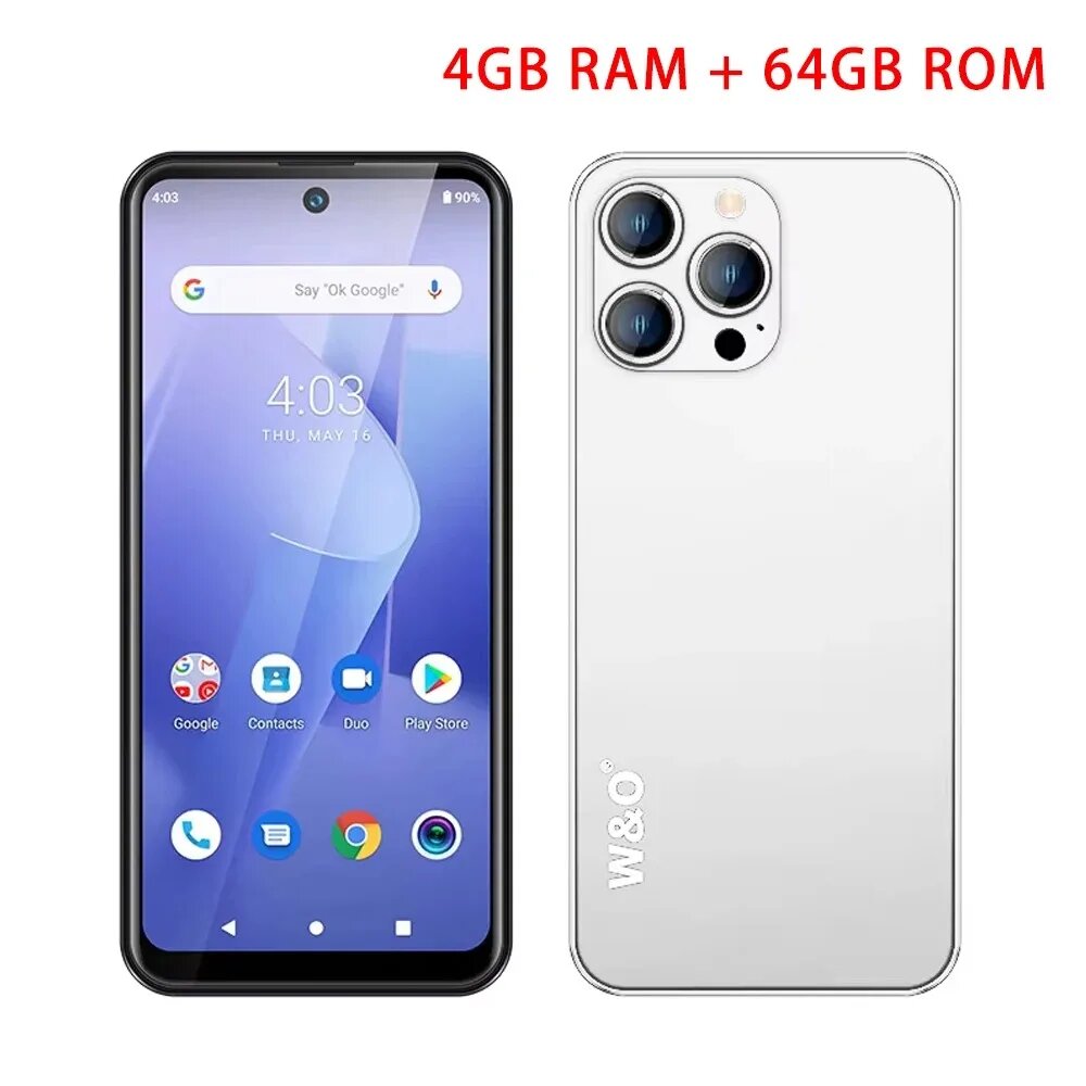 W&O X200 Белый, 4/64 ГБ, Android, 6.53"