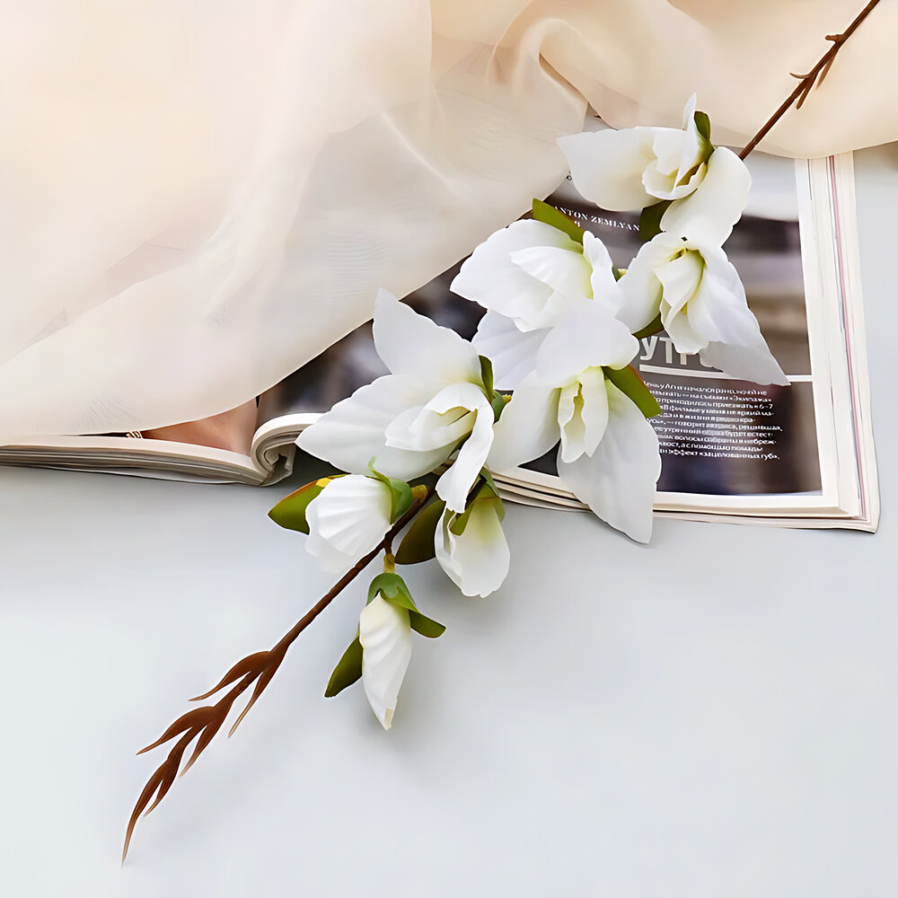 Цветы искусственные Poetry in Flowers «Наперстянка», высота 63 см, цвет белый