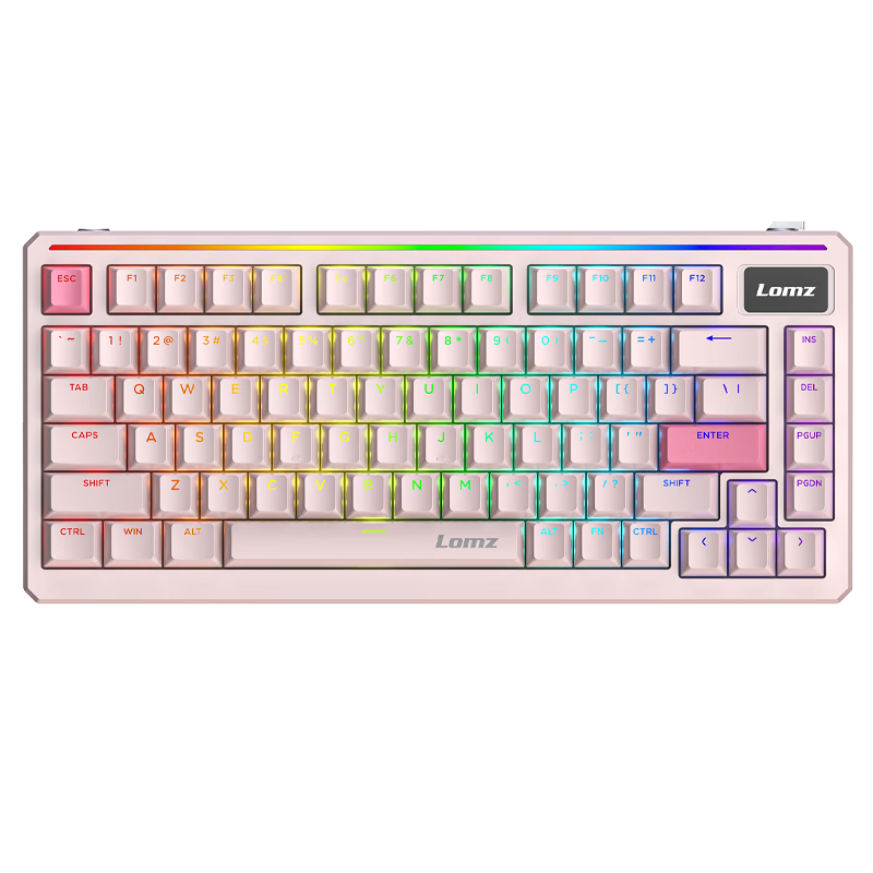 Клавиатура Leimoren Lomz Peek P 75X Pink с магнитными переключателями для игр CS2 FPS 75 клавиш алюминиевая с горячей