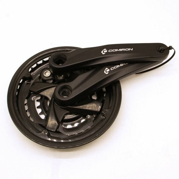Система COMIRON JH-A9-101, 170mm, 24/34/42T, с защитой, AL+ST, квадрат, черный