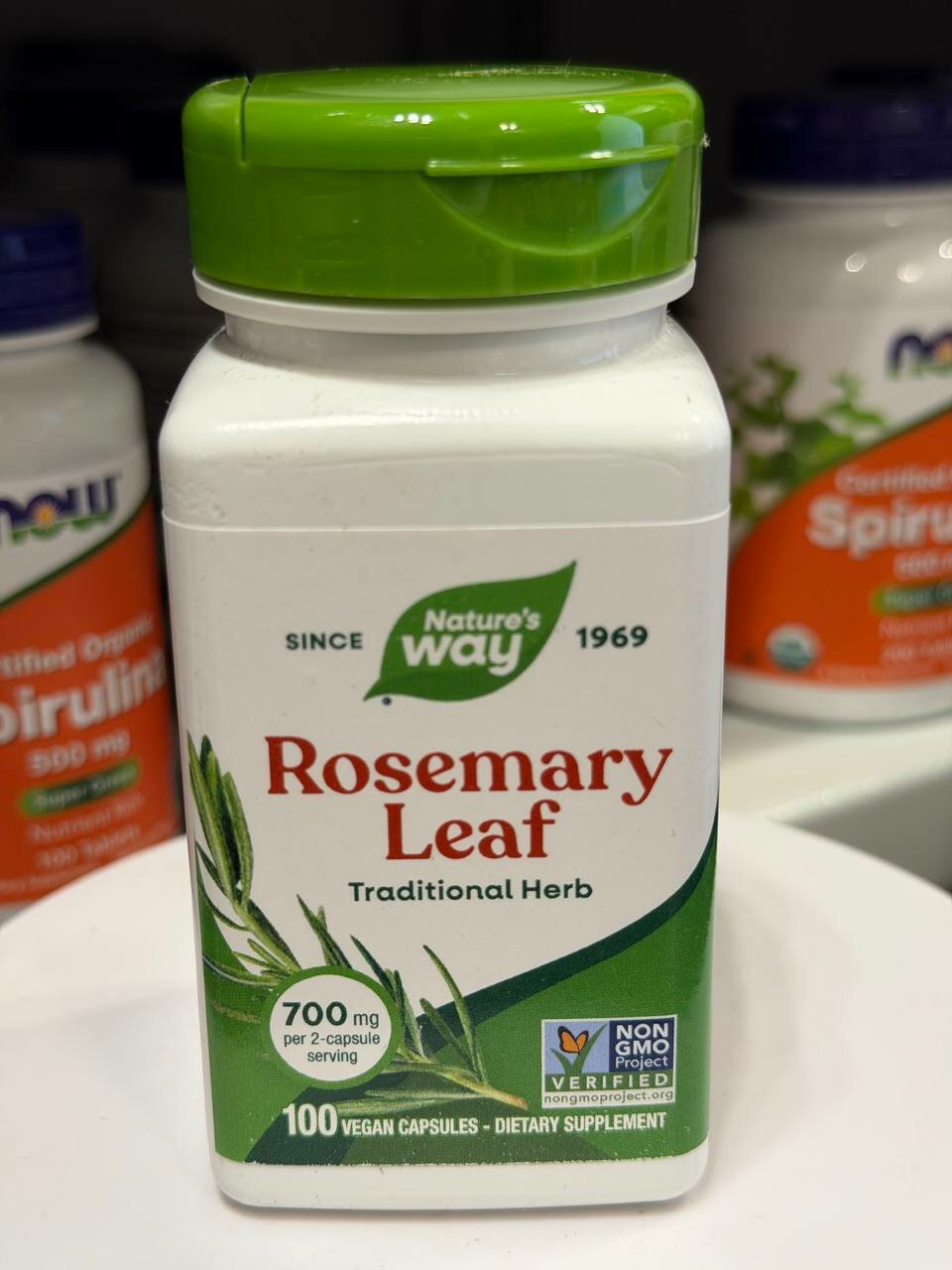 Nature's Way Rosemary Leaf - Лист розмарина Для улучшения памяти, работы мозга и против стресса 100 капсул