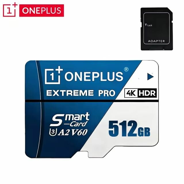 BS Union 512 ГБ Карта памяти microSDXC Ultra (OP_ExtPro), Class 10, V60, запись - 45 Мбайт/сек, чтение - 100 Мбайт/сек, 1 x sd-карта