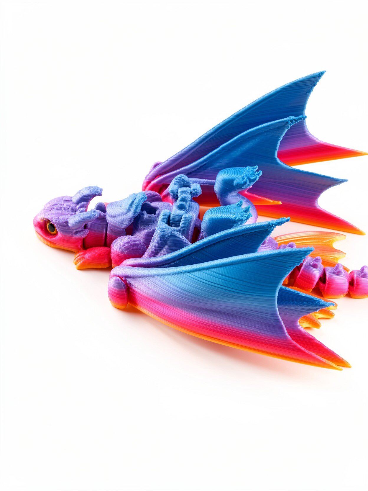 Игрушка-антистресс "Дракон", 3D - печатная, пластик, 16x6,5x4 см — фото 1