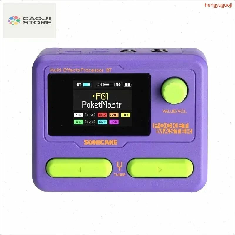 Sonicake Pocket Master Портативный Мультиэффект для Гитары с Bluetooth, Аудиоинтерфейсом и Драм-машиной