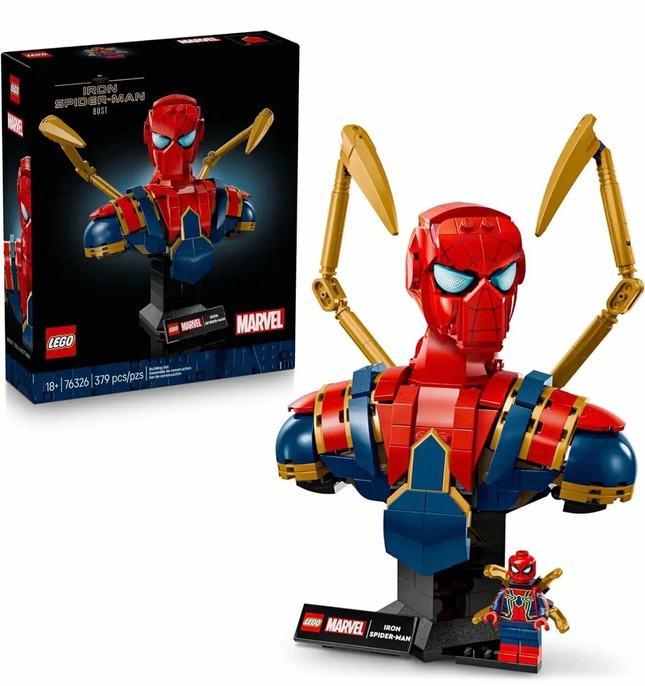 Конструктор LEGO Marvel Super Heroes 76326(i)," Бюст Железного Человека-паука", 379 дет.