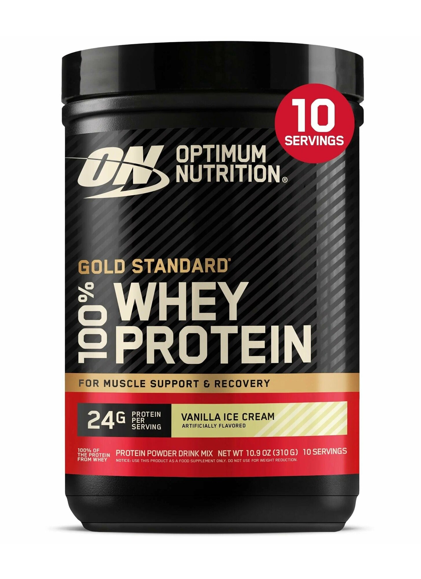 100% Whey Gold Standard Optimum Nutrition (310 гр) - Ванильное Мороженое