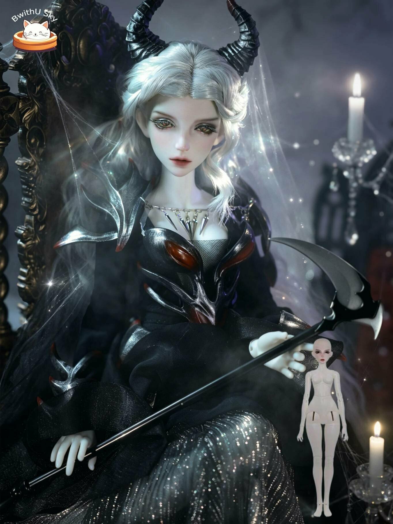 BwithUSky 1/4 BJD Morrigan Голый малыш + бесплатный макияж, розовая кожа, аксессуары в комплект не входят
