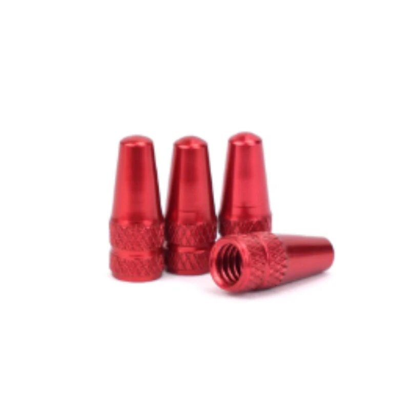 Велосипедный клапан Presta из алюминия Красный, Red 4PCS
