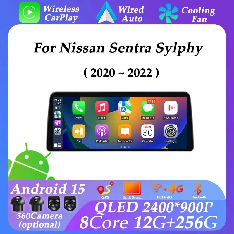 Speed SDavi Для Nissan Sentra Sylphy 2020-2022 4+64GB 12.3_ Дюймов Экран Carplay Huawei Hicar