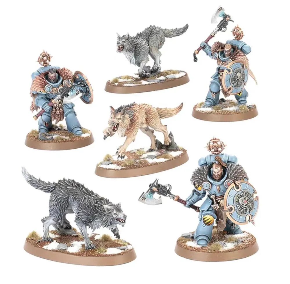 Вархаммер 40к смола / Space Wolves Army Set / Warhammer 40000 миниатюры