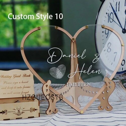 Персонализированная гостевая книга-сердце Custom style 10