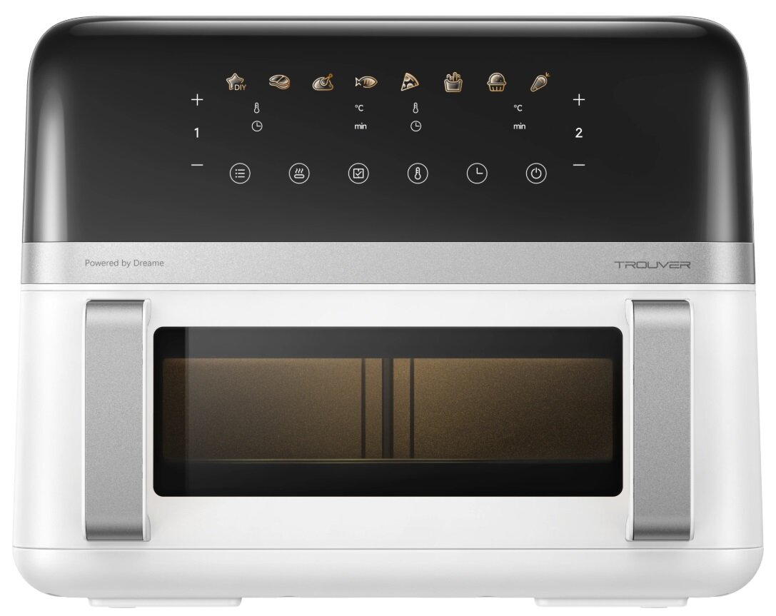 Аэрогриль/аэрофритюрница Trouver FD20s Pro, электронное управление, мощность 2800Вт, белый