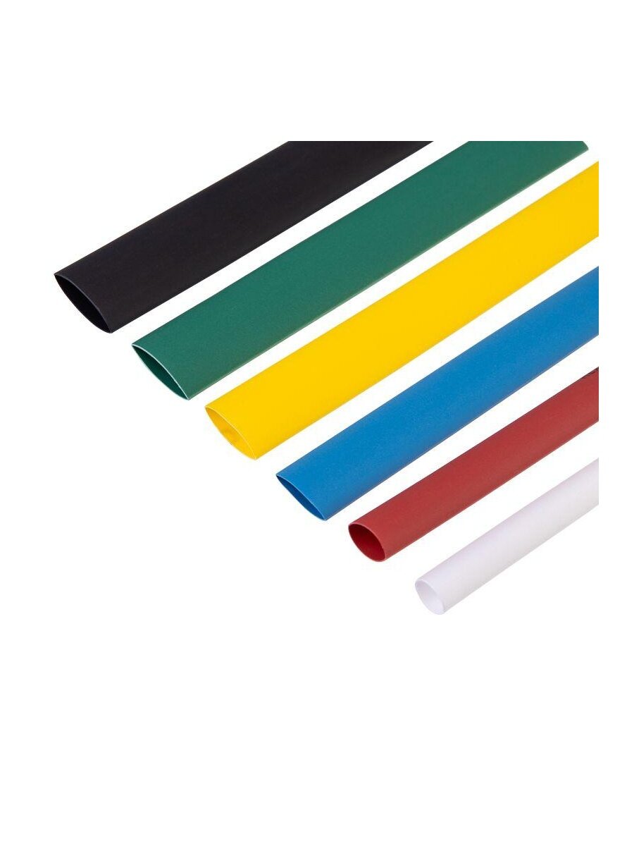 Набор трубок термоусадочных №3 MULTICOLOR ТУТ нг (уп.13шт по10см) Rexant 29-0103