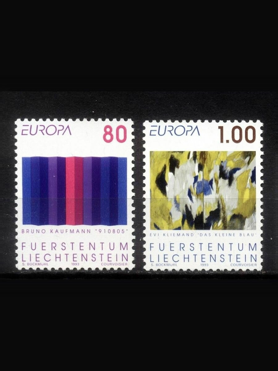 Марки Лихтенштейна. 1993 г."Современное искусство. Живопись." Чистая** серия