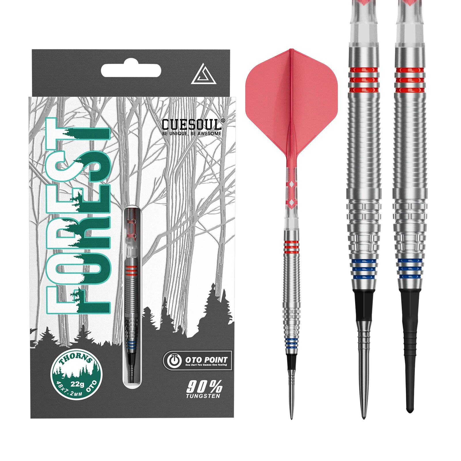 CUESOUL FOREST, дротики вольфрамовые 21g, цвет THORNS