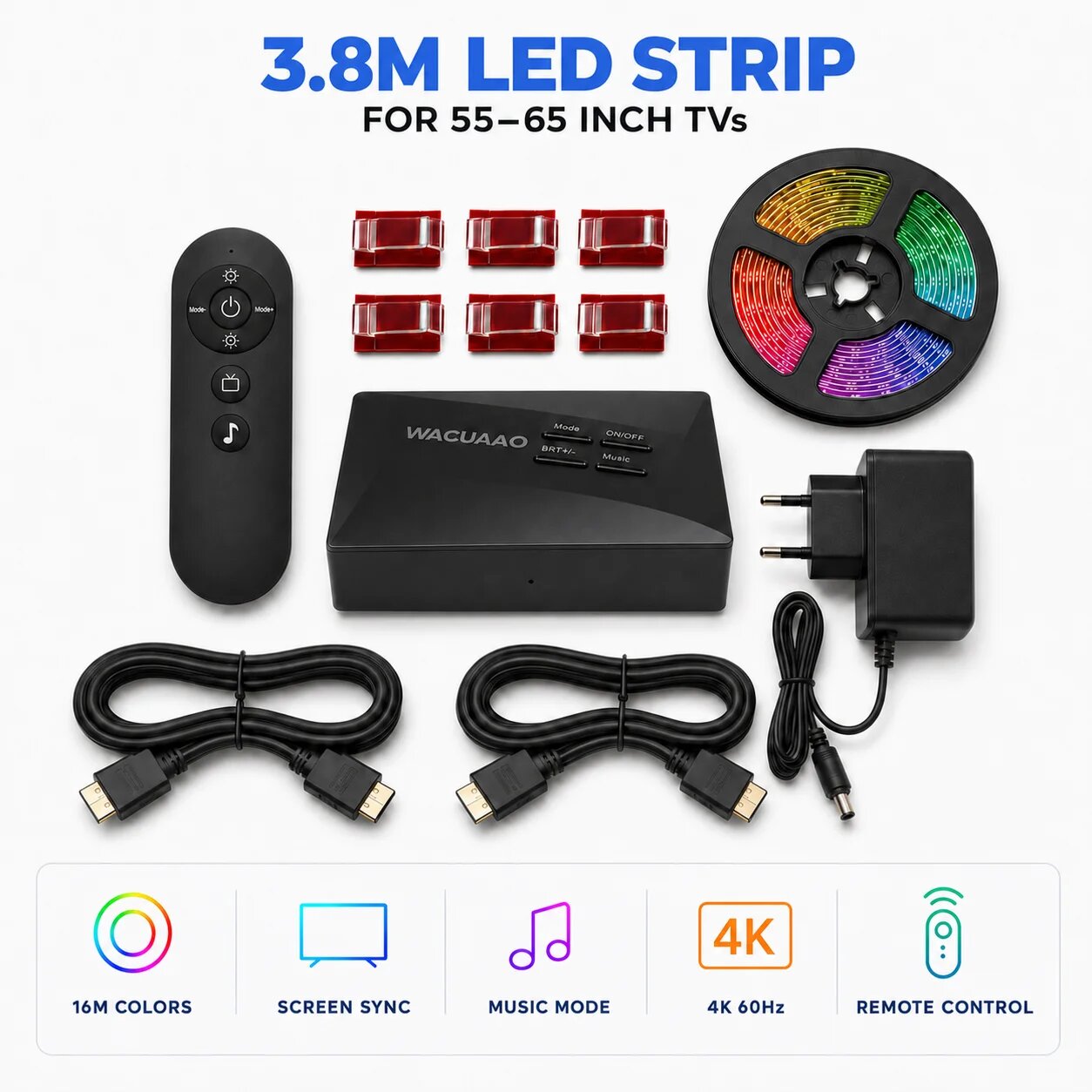 HDMI синхронизированная подсветка для телевизоров B3 Remote-55-65 INCH, UK