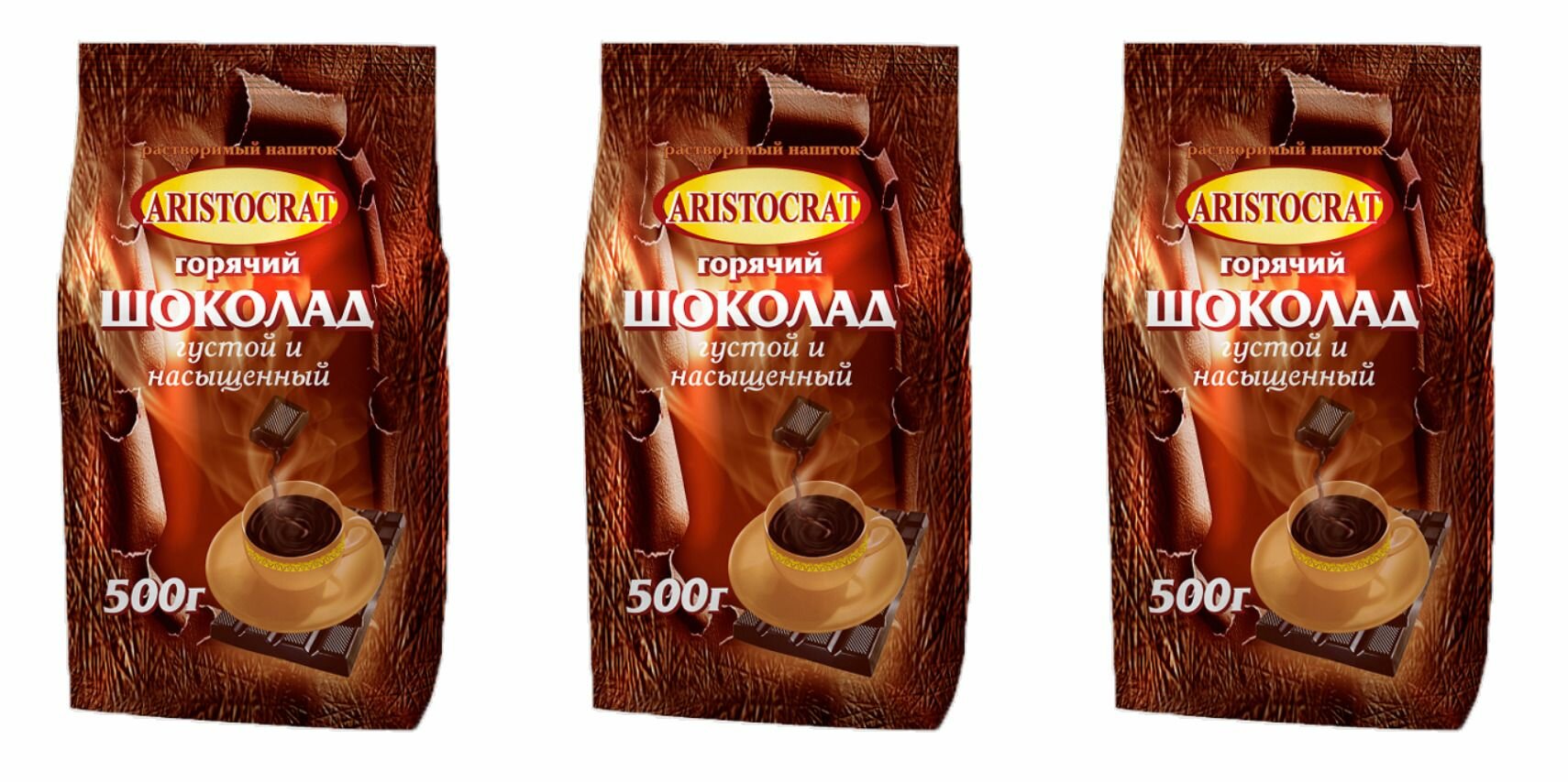 FitnesShock Горячий шоколад Густой и насыщенный, 500 г, 3 уп