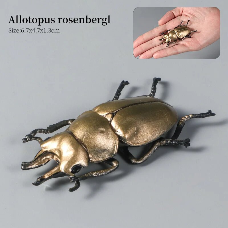 Фигурка жука Аллотопус Розенберга, 6.7x4.7x1.3 см, зеленый