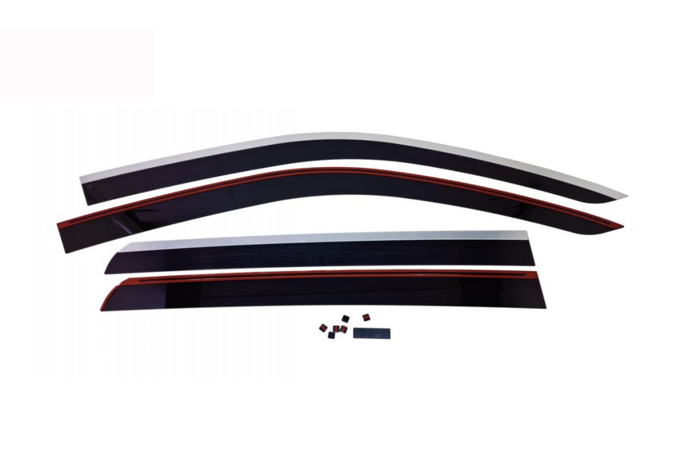 Дефлекторы 2D для SOLLERS ST8 / ST9 2024- (I), 4шт, с хромом