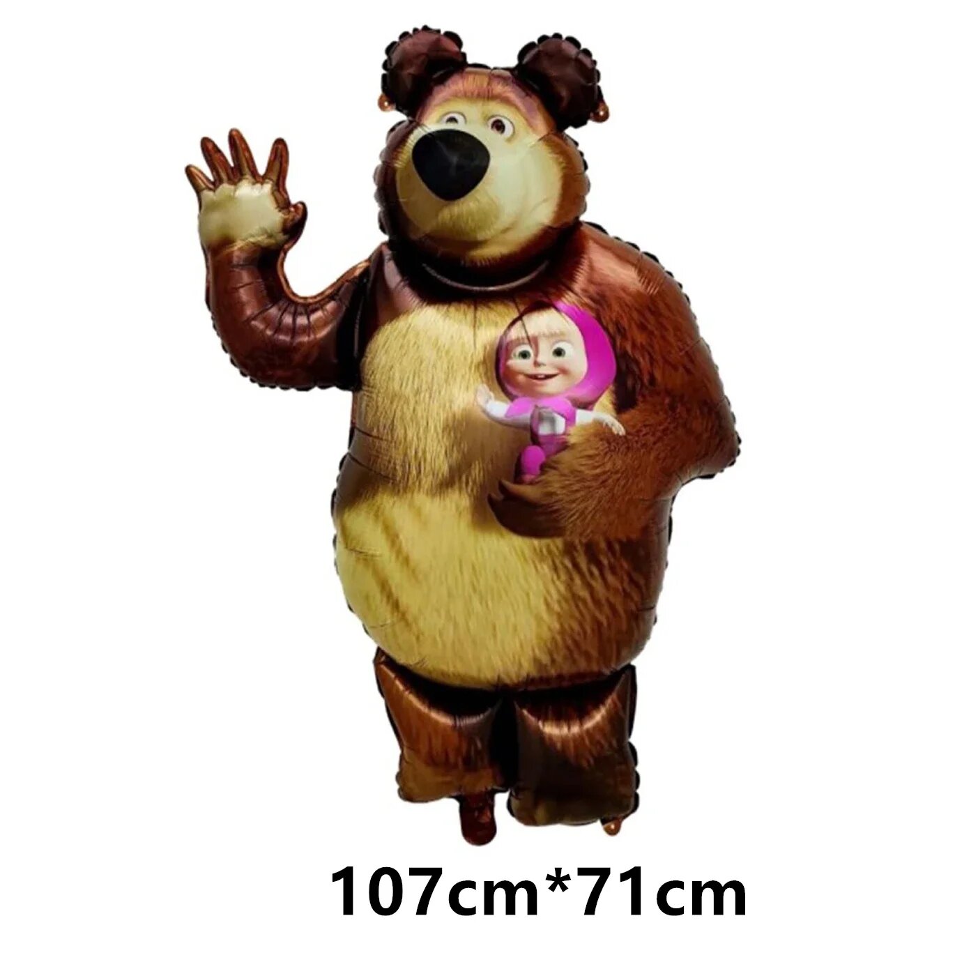 Фольгированный шар "Маша и Медведь", 107x71 см