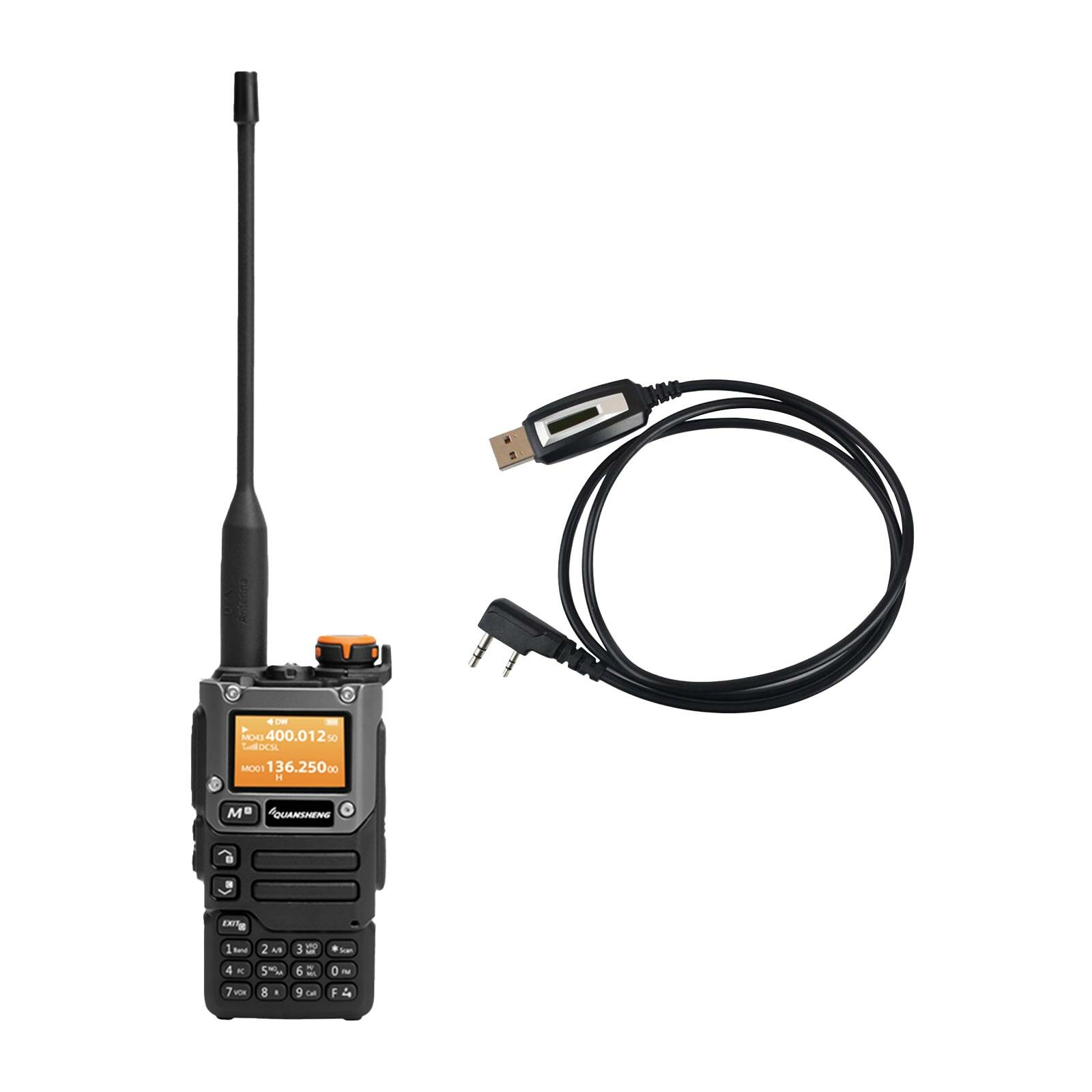 Двусторонняя радиостанция UV-K58 136-174 МГц 400-470 МГц RX TX, обе частоты VoX, портативная любительская радиостанция с кабелем.