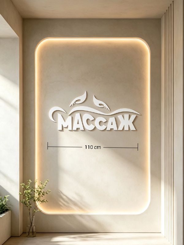 Наклейка 'массаж' (Услуга, кабинет)