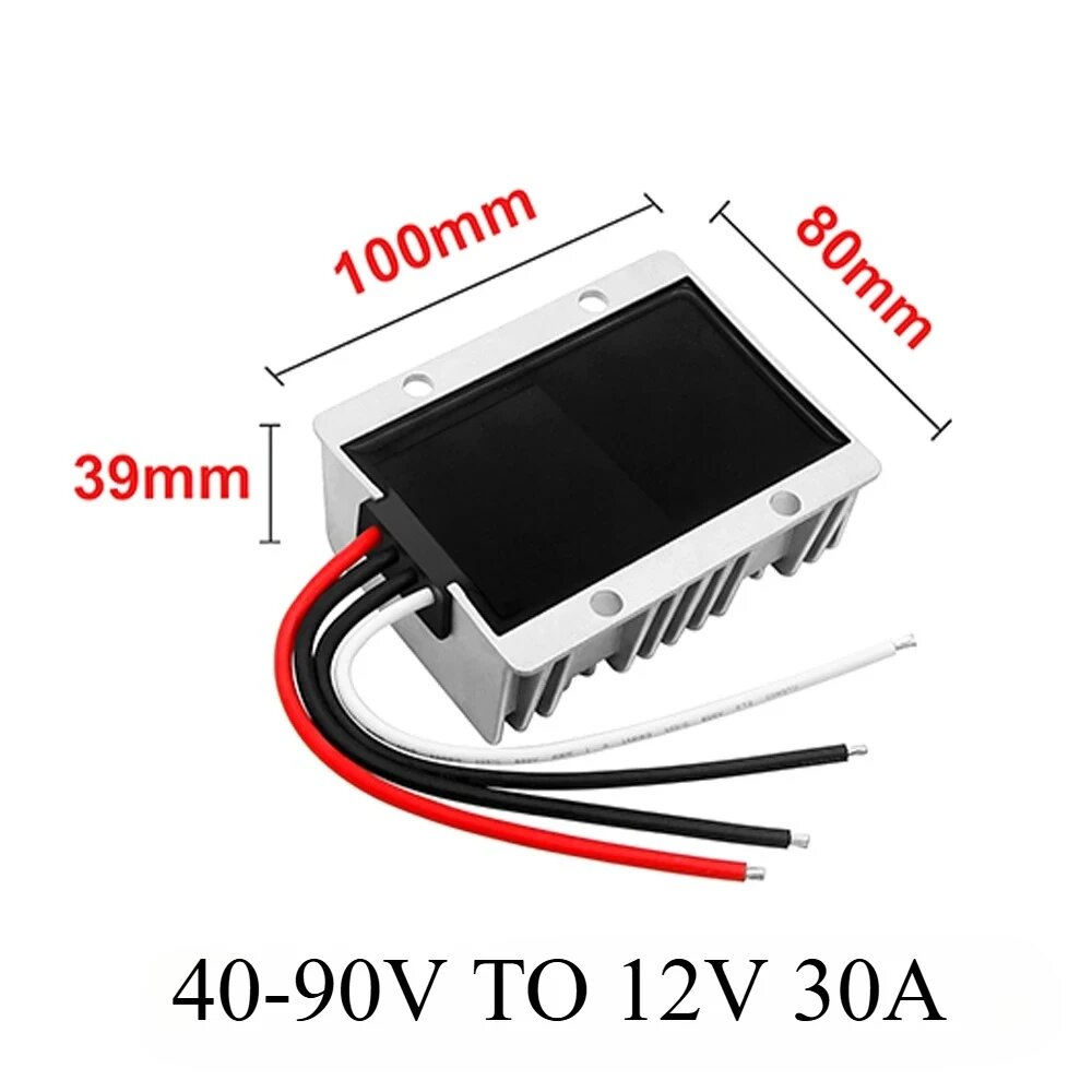 WAOHEI Понижающий преобразователь DC/DC 40-90В до 12В 20-50А 60V 72V to 12V30A-