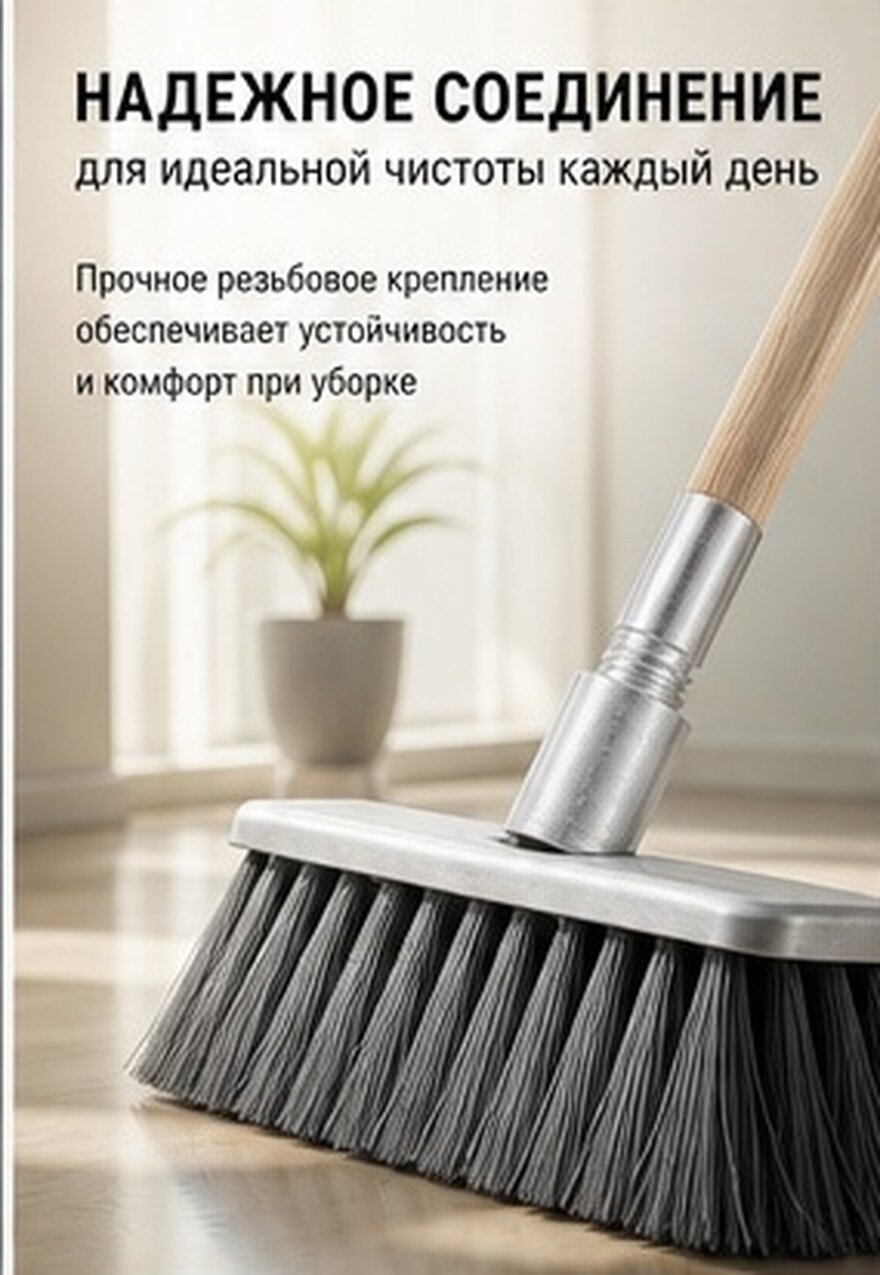 Наконечник Для Швабры С Резьбой Подходит Для Различных Телескопических Ручек Размер 6.50X2.50X2.50CM