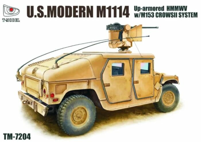 TM7204 1/72 Сборная модель Армейский внедорожник U.S.HMMWV M1114 w/M153 CROWSII