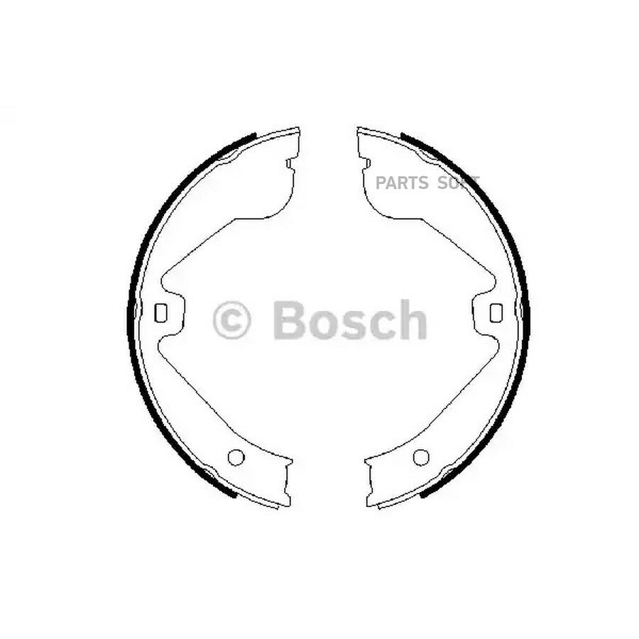 BOSCH 0986487705 0 986 487 705 0 986 487 705 03.0137-0451.2=GS8718 ! колодки барабанные ручника\ Audi Q7, MB W164/W251, VW Toureg 02>