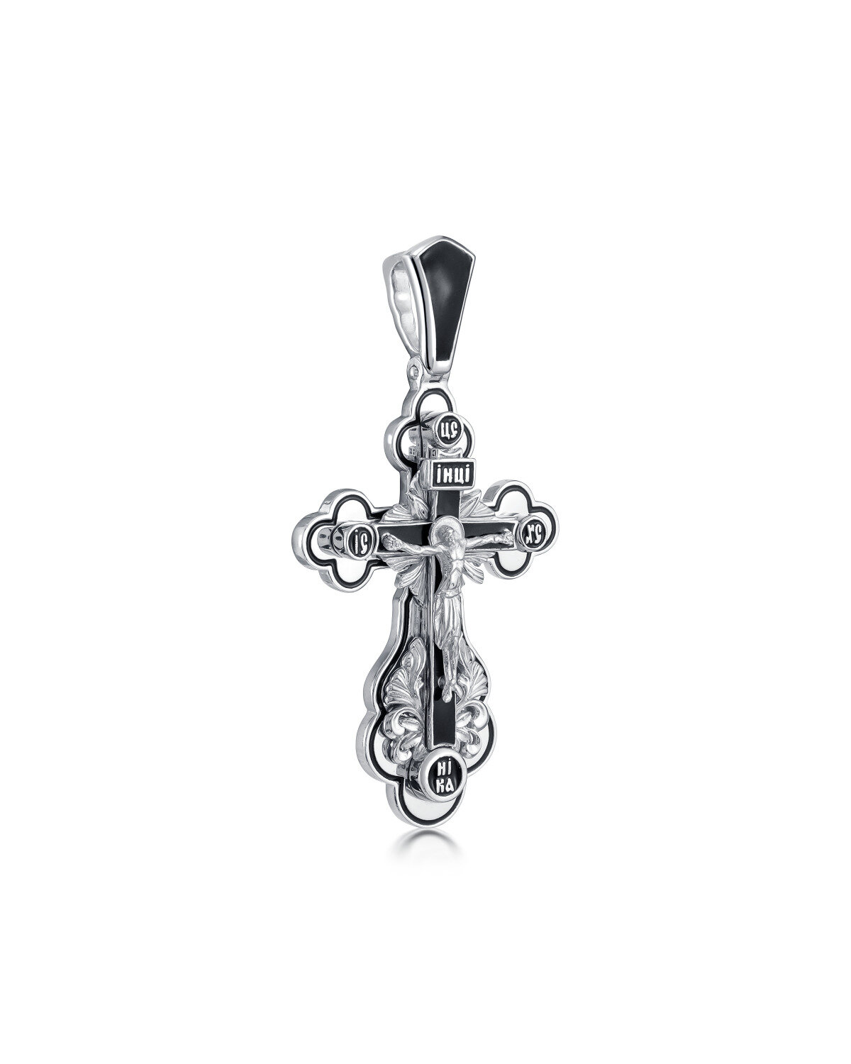 Крестик DIALVI JEWELRY, серебро, 925 проба, родирование, серебристый — фото 1