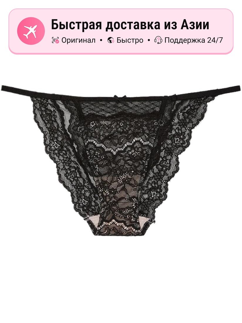 Женские трусы-стринги Victoria's Secret 9993143, XS EU, Черный
