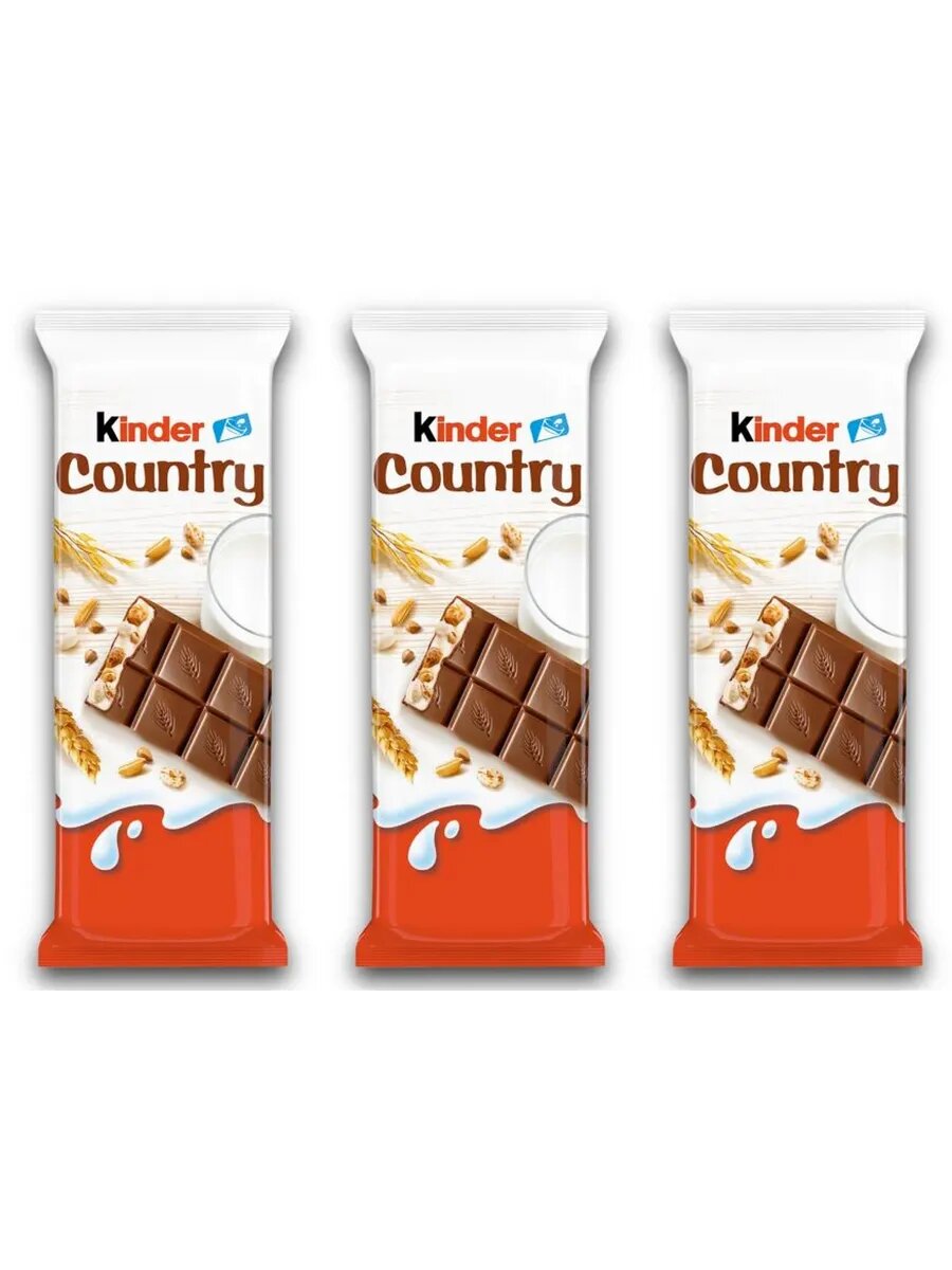 Kinder Шоколад с молочно-злаковой начинкой, 24 г 3 шт