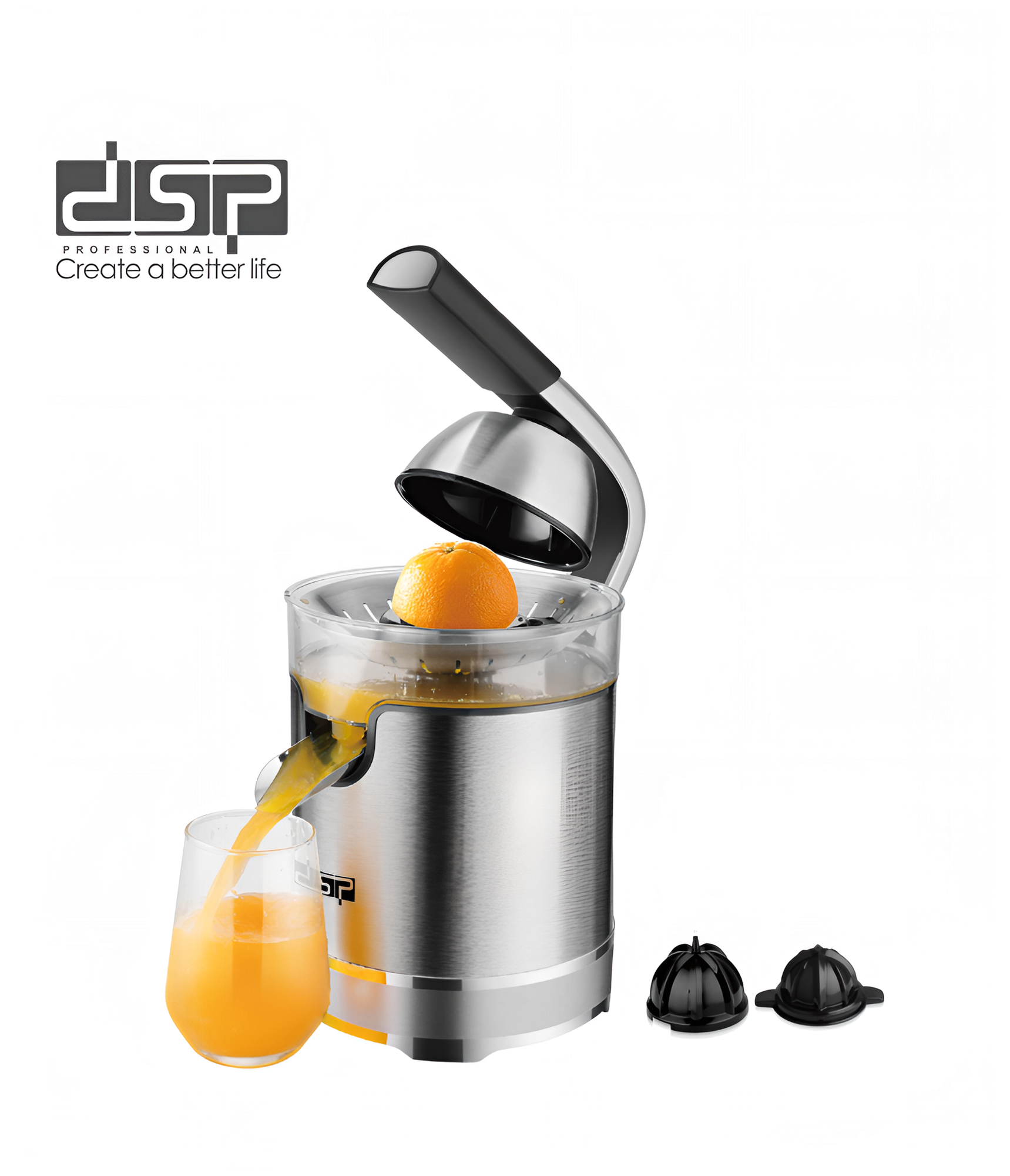 Электрическая соковыжималка для цитрусовых DSP KJ1084 350W, серебристый