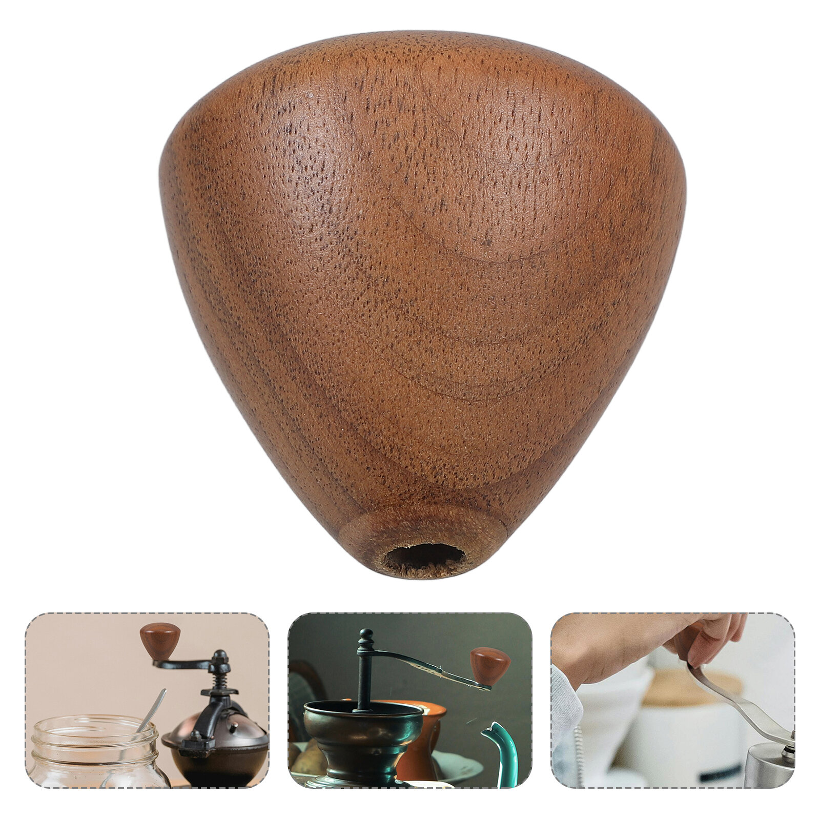 Ручная Мельница Для Кофейных Зерен С Деревянной Рукояткой 4.00X4.00X3.50Cm