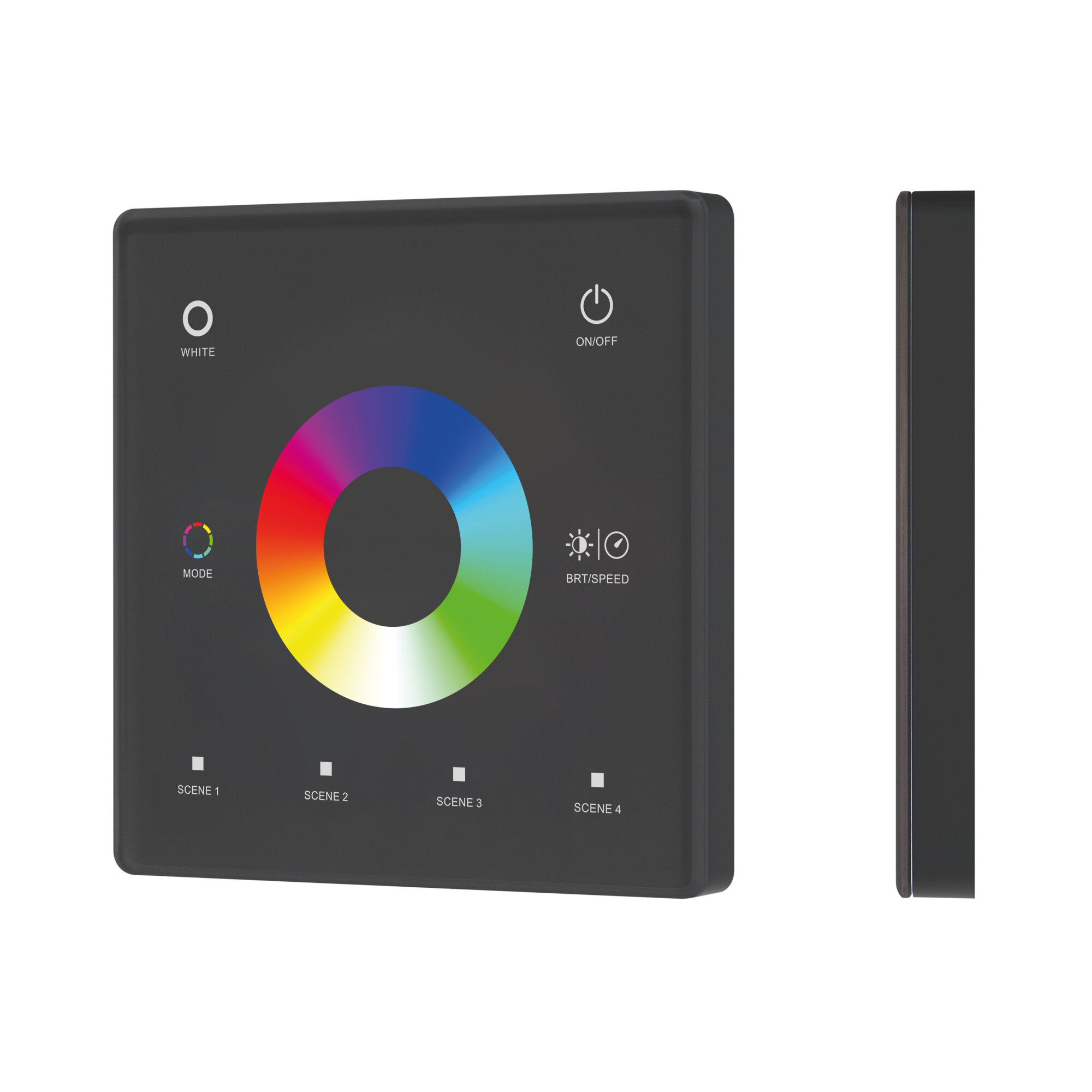 Панель управления Arlight INTELLIGENT ARLIGHT Сенсорная панель SMART-RF-801-11-1G-4SC-RGBW черный (3V, 2.4G) накладная (IARL, IP20 Пластик, 5 лет)
