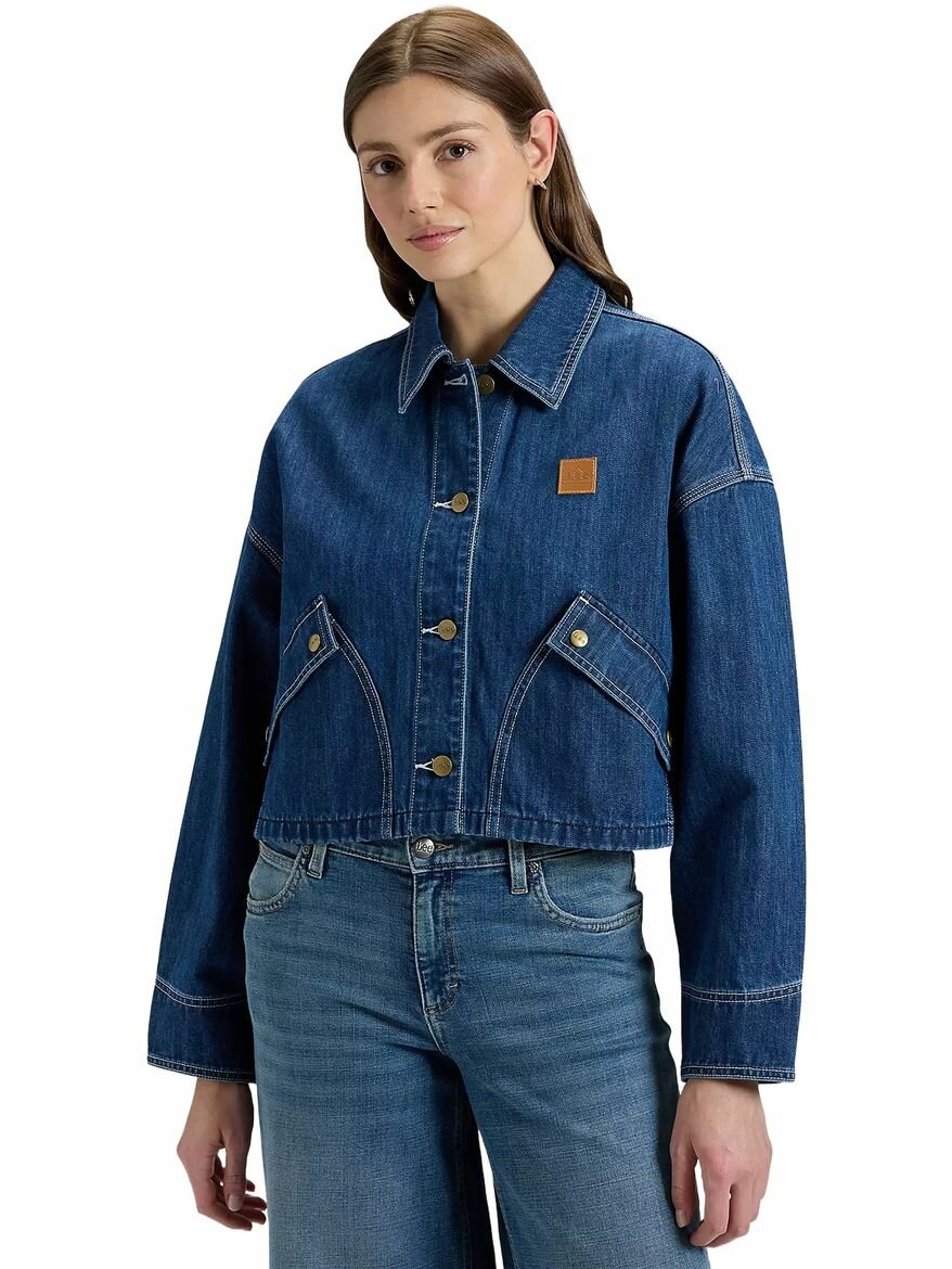 Куртка джинсовая Women Cropped Denim Jacket
