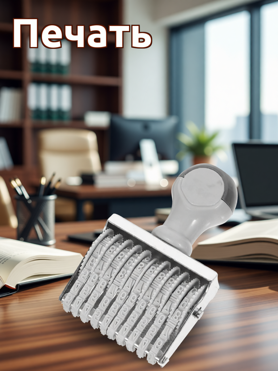 Штамп Для Номеров Многофункциональный Роликовый Штамп Сilver 8.10X5.40X2.50Cm