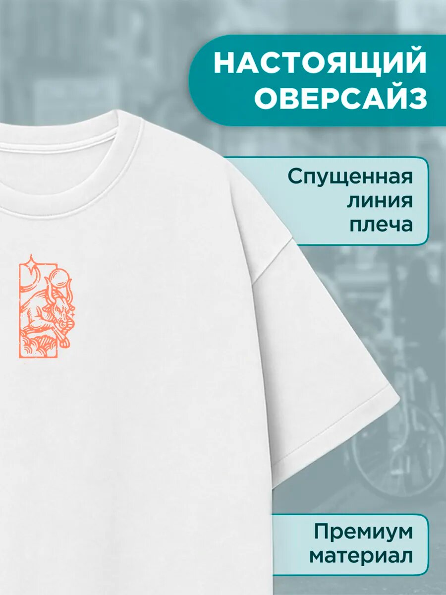 Футболка PRINTSHOT, 1 шт., размер L, белый — фото 1