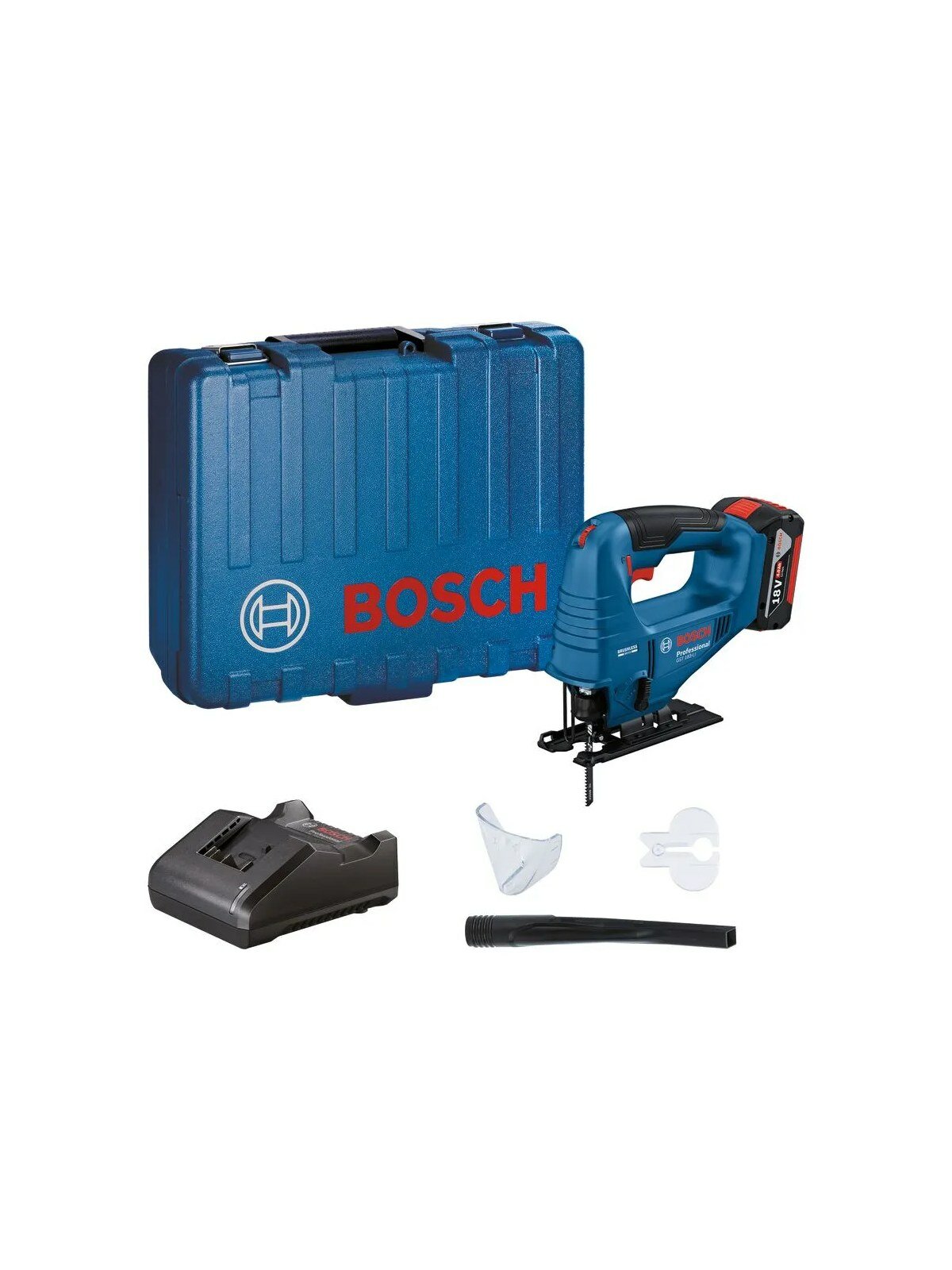 Аккумуляторный лобзик Bosch GST 183-LI Professional, 18 В, 3300 ход/мин, 1x4.0Ah, арт. 06015B7022