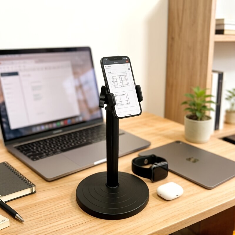 Подставка для телефона дисковая выдвижная поворотная на 360°, двухслотовая, многофункциональная, модель: улучшенная фиксированная дисковая