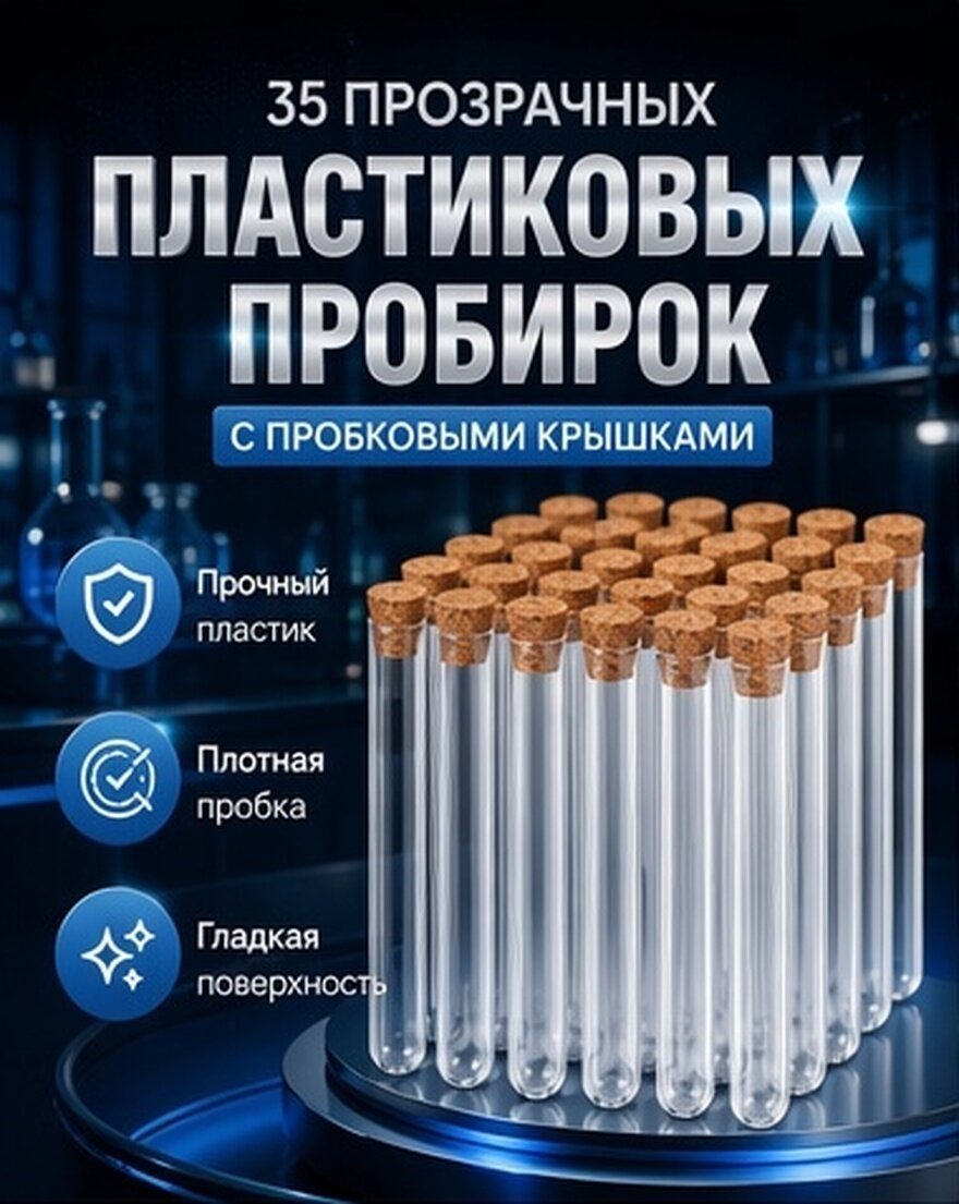 35 Шт Прозрачные Тестовые Тюбик Испытательное Оборудование Для Хранения 7 50X1 20X1 20Cm
