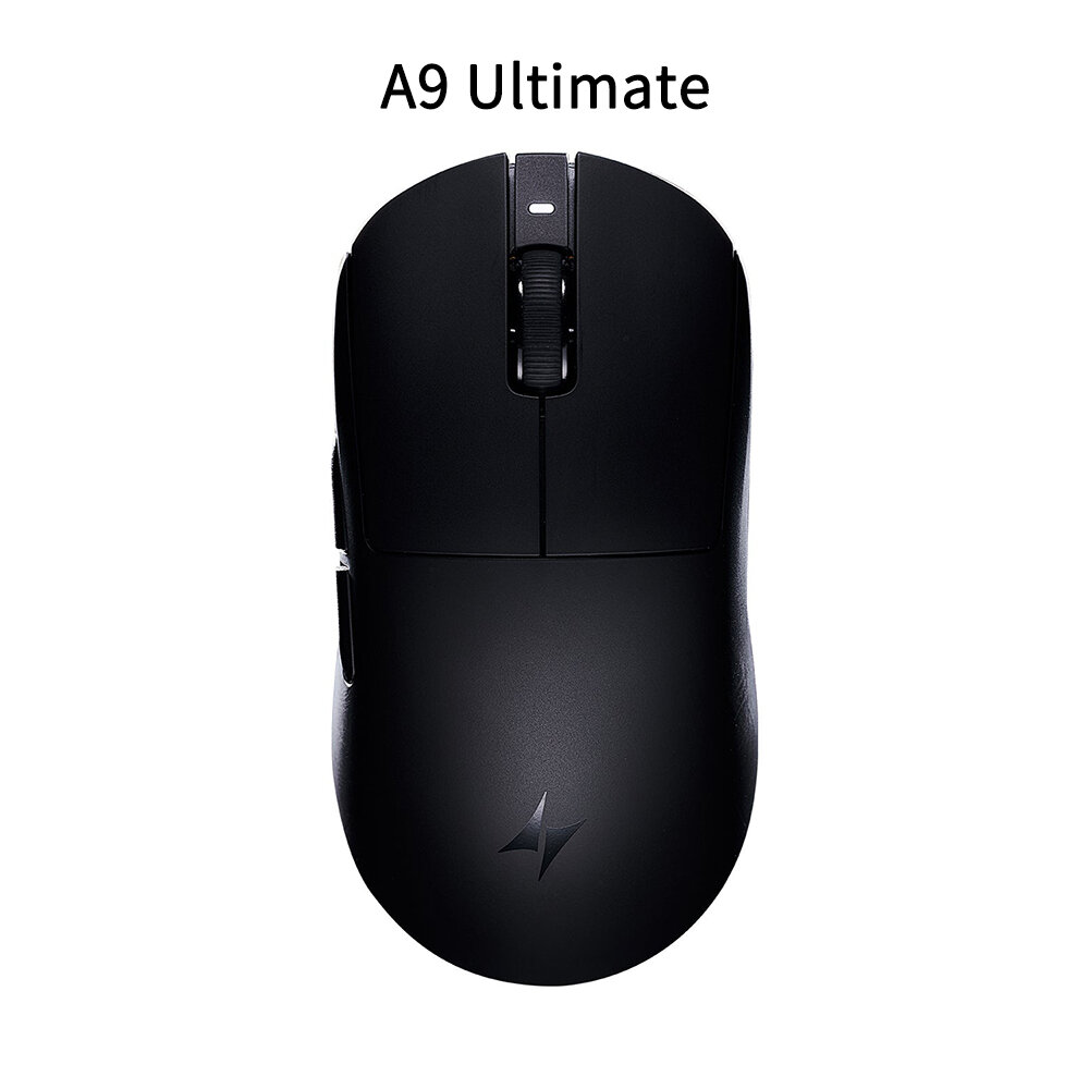 ATK Игровая мышь беспроводная ATK Dragonfly A9 Ultimate, 8K 2.4G беспроводная и проводная, хром, черный матовый