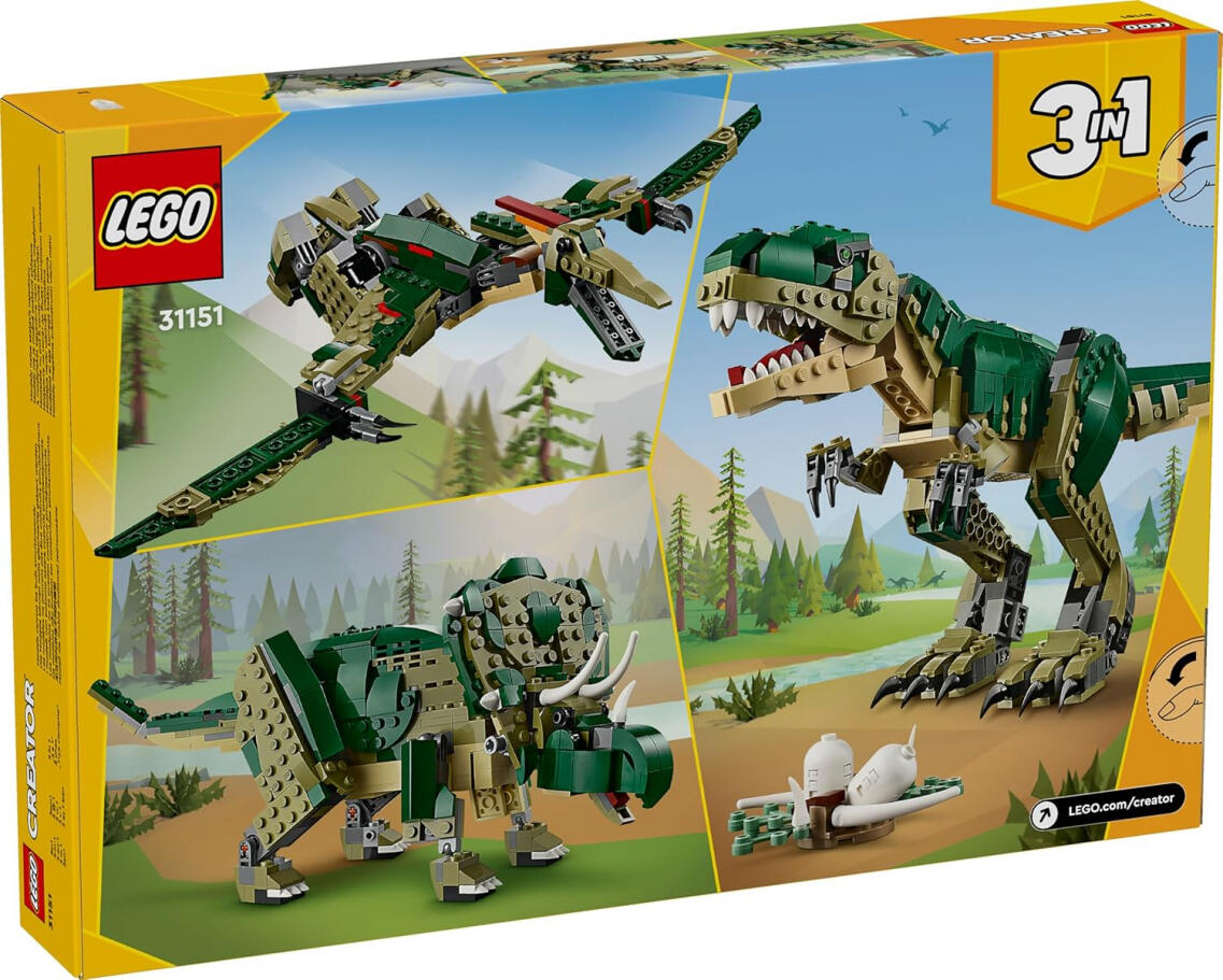 Конструктор LEGO Creator: 3 в 1 Тираннозавр (31151), 626 деталей