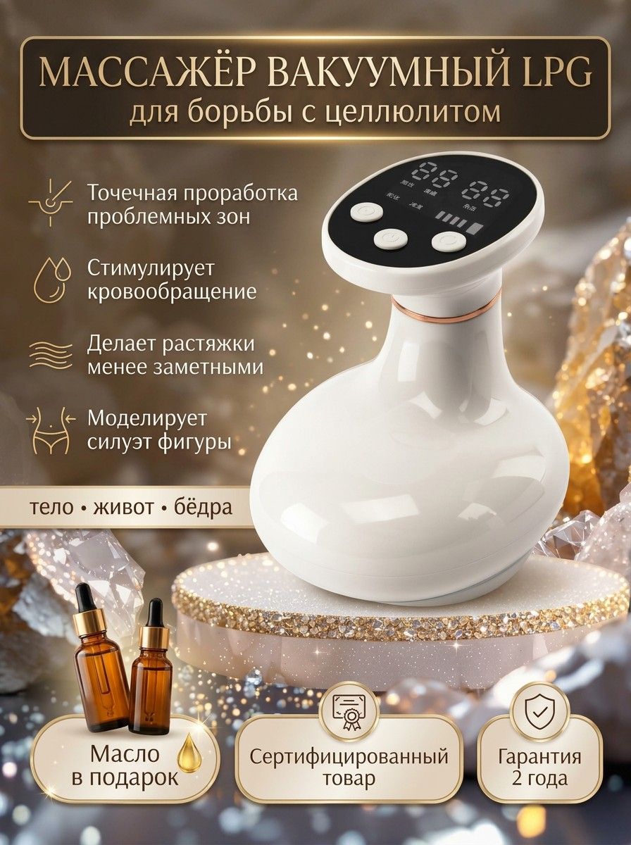 Вакуумный массажер антицеллюлитный, лимфодренажный