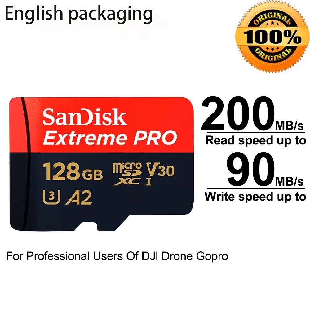 SanDisk Extreme PRO 128GB Micro SDXC V30 UHS-I A2