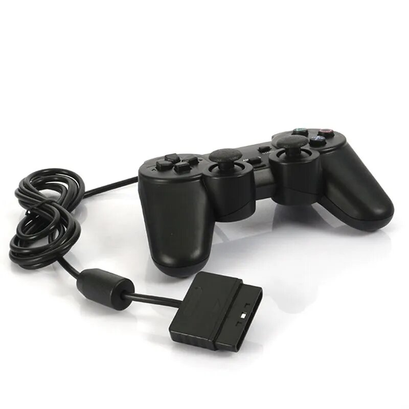 Ps2 геймпад проводной классический черный для PlayStation 2