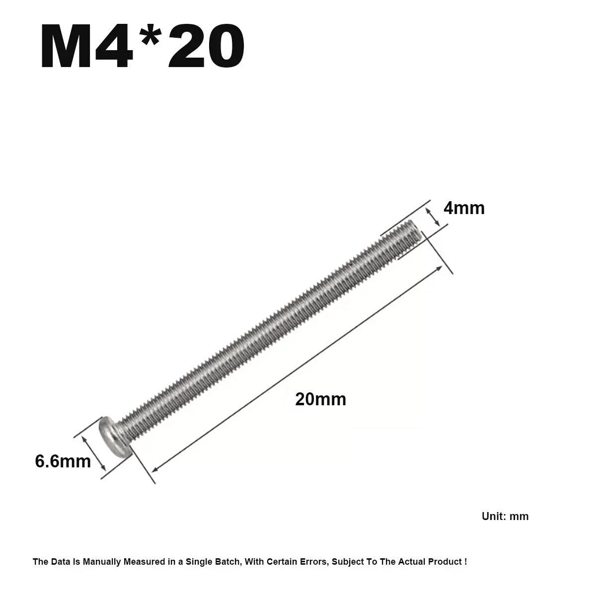 Винт для скрытой коробки 86, M4, нержавеющая сталь 304 M4X20 50pcs