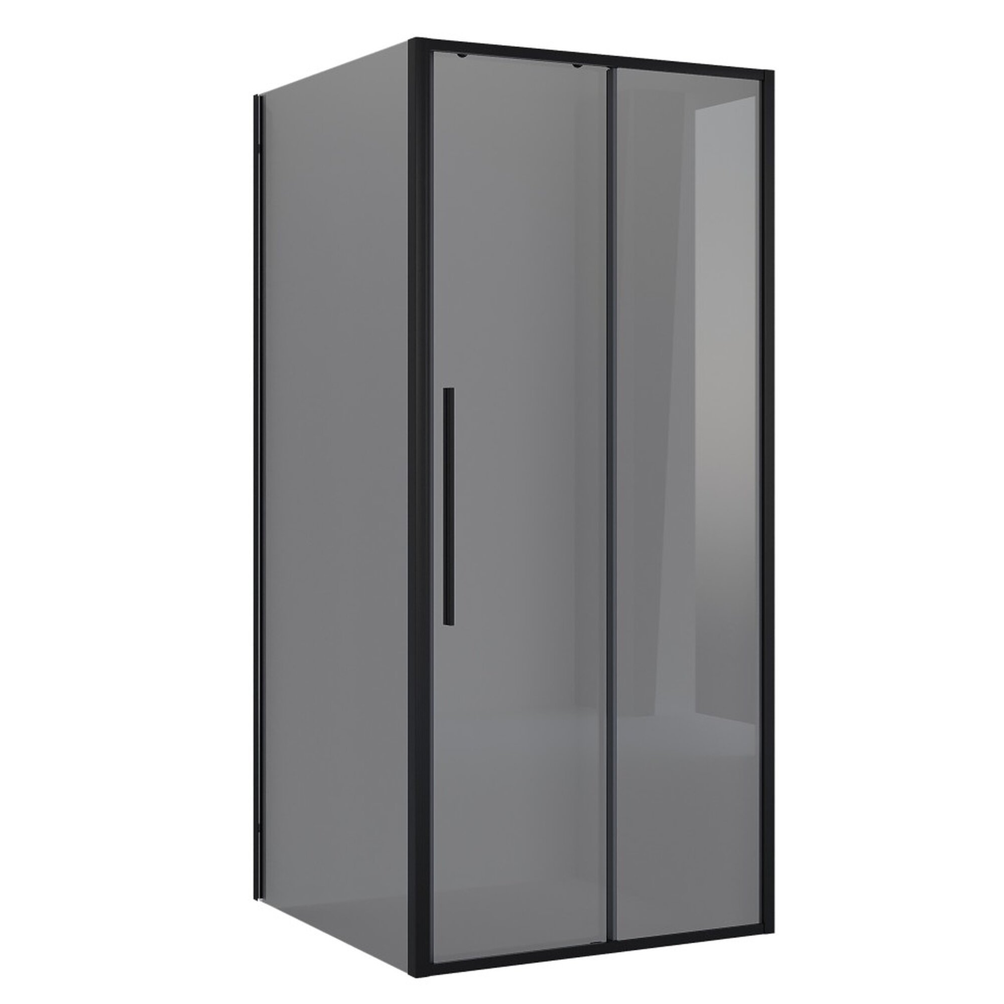 Душевое ограждение Niagara Nova NG-85-9TB-TB100-34 (90х100х195), черный матовый, дверь раздвижная, стекло тонированное