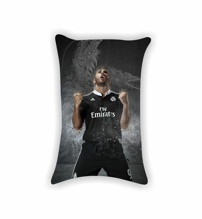 Подушка Бензема Карим, Benzema Karim №2, Картинка с двух сторон
